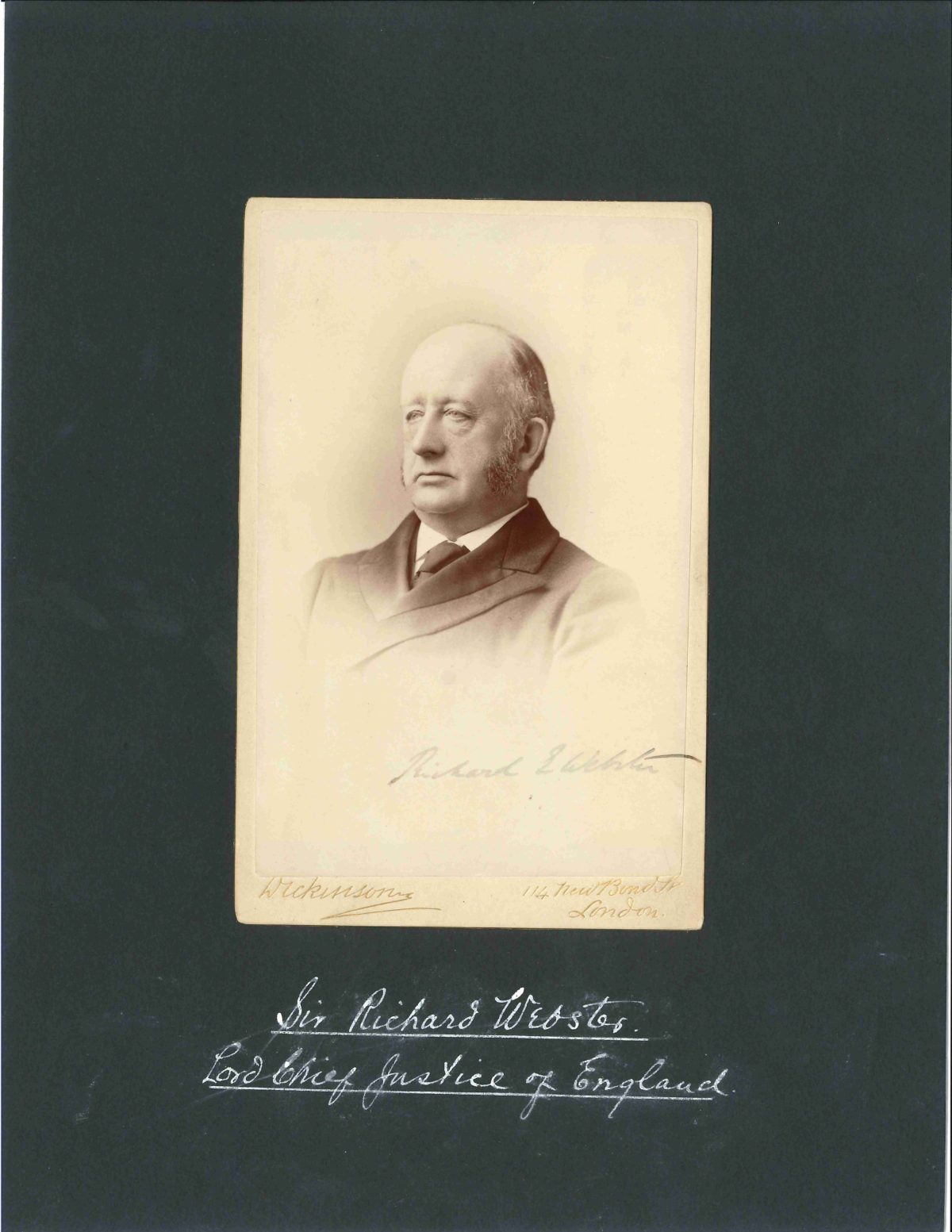 Autographed Photo – Sir Richard Webster, Lord Chief Justice of England ...