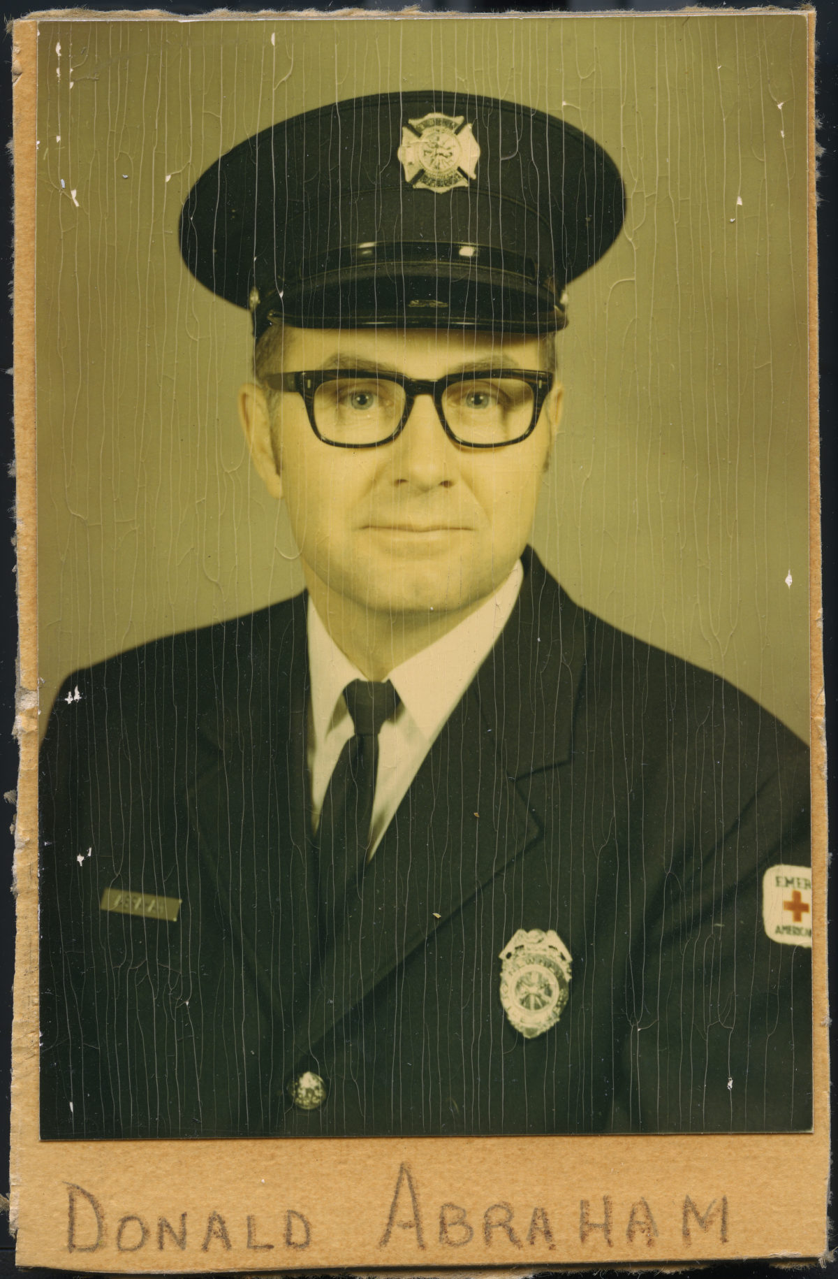 Photo – Firefighter Donald Abraham – New Ulm Art Collection
