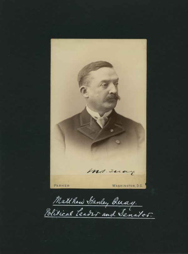 Autographed Photo – Matthew Stanley Quay, Political Leader and Senator ...